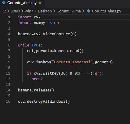 Cv2 imshow python hatası Python YazBel forumu