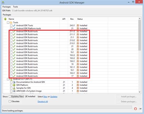 can i delete older android sdk build tools packages stack overflow