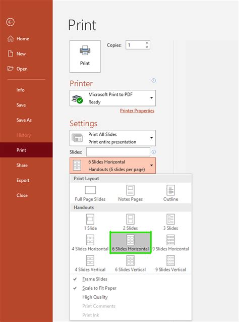 how to print multiple slides on one page in ms powerpoint geeksforgeeks
