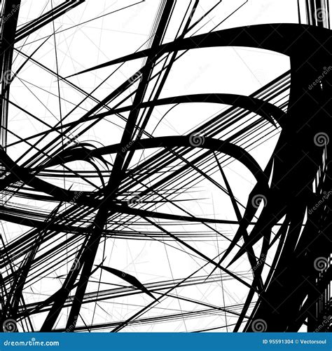 Random Intersecting Lines Geometric Pattern Abstract Geometric Stock