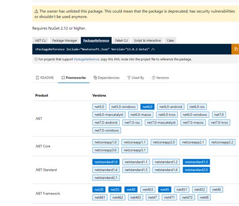 How To Find Out Which NET Framework Nuget Package Targets Stack