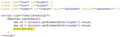 penjumlahan dalam javascript