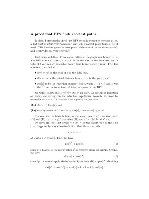 bfs find shortest path on unweighted graph pdf vertex graph theory discrete mathematics