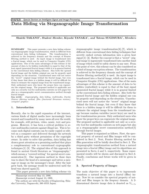 download pdf data hiding via steganographic image transformation