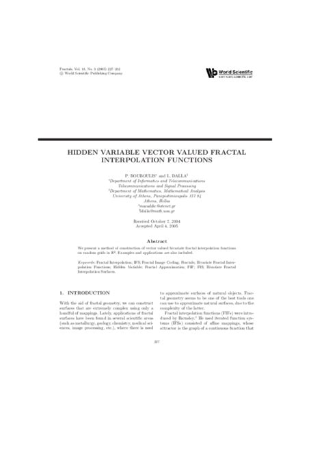 pdf hidden variable vector valued fractal interpolation functions leoni dalla