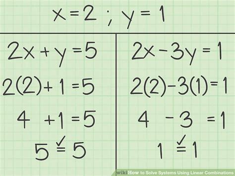 5 ways to solve systems using linear combinations wikihow