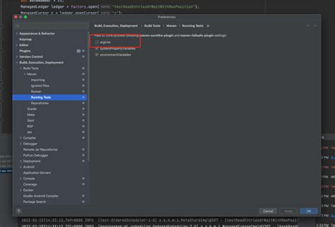 Error In IntelliJ When Running Tests Could Not Open