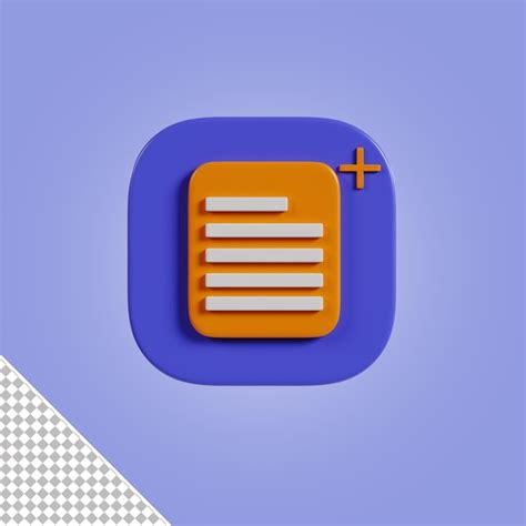 Premium PSD Icon 3d Render New Task