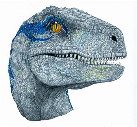 Blue Portrait Jurassic World Fallen Kingdom Poster Etsy Blue Jurassic World Jurassic World