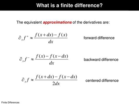 ppt finite difference approximations powerpoint presentation free download id 159771