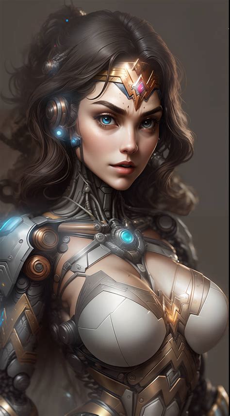 Wonder Woman Cyberpunk By Evandro Marques Amv Ai B By Evandromarquesamv On Deviantart