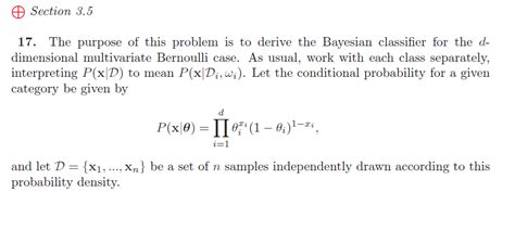 Self Study Bayesian Parameter Estimation Pattern Classification By