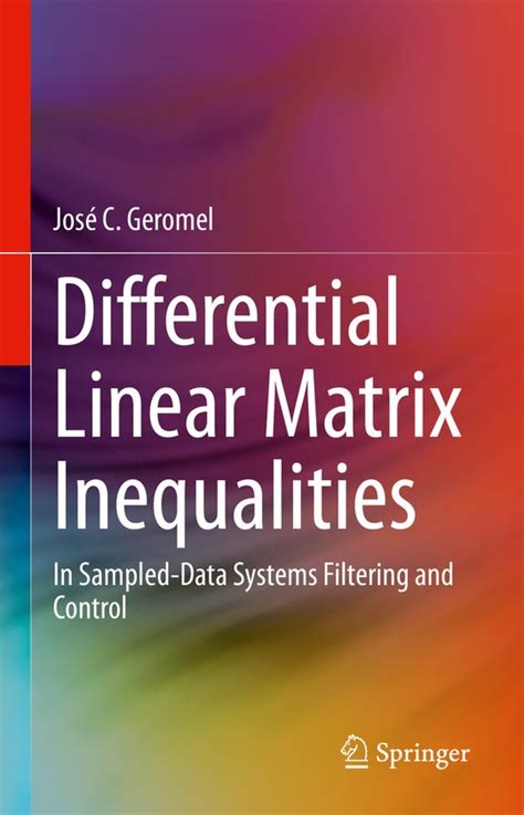 differential linear matrix inequalities 9783031297533 jose c geromel boeken
