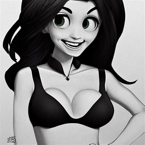 Krea Very Very Very Beautiful Aunt Cass From Big Hero Six With Clamshell Bra Flirty Smiling