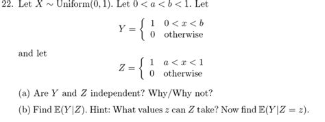 solved let x ~ uniform 0 1 let 0