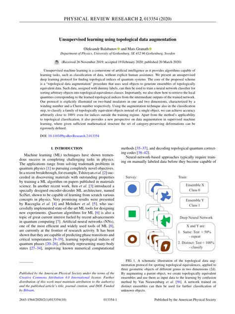 pdf unsupervised learning using topological data augmentation
