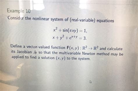 solved consider the nonlinear system of real variable