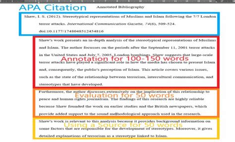 Annotated Reference List Apa APA Annotated Bibliography Format 2022 11 11