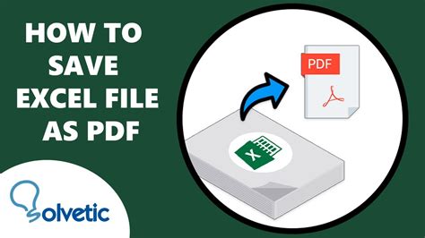 How To Save Excel File As PDF YouTube