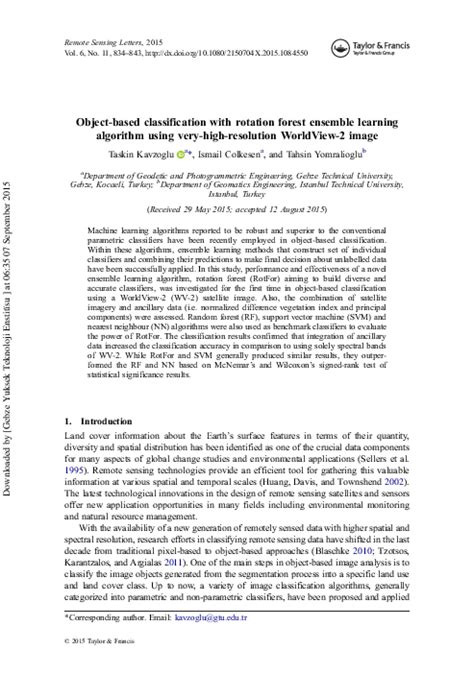 pdf object based classification with rotation forest ensemble learning algorithm using very