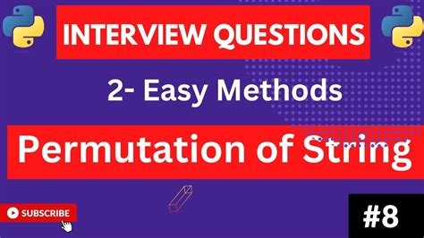 how to print permutations of a string in python python all possible permutation youtube