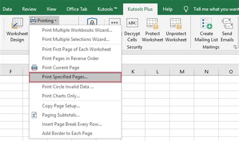 How To Print Specific Or Selected Pages From A Worksheet