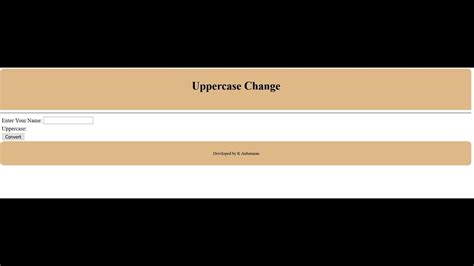 ex5a convert text to uppercase using javascript youtube