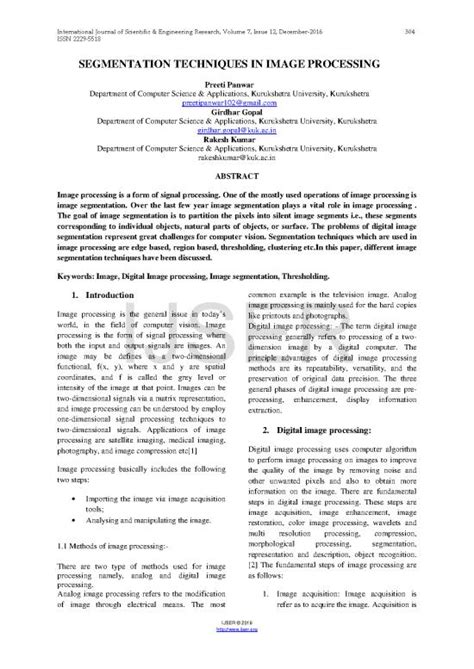 processing pdf 179904 impleneting the image segmentation using matlab in digital image processing