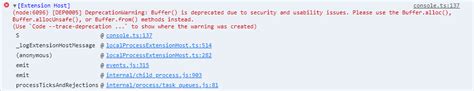 Node 20120 DEP0005 DeprecationWarning Buffer Is Deprecated Due