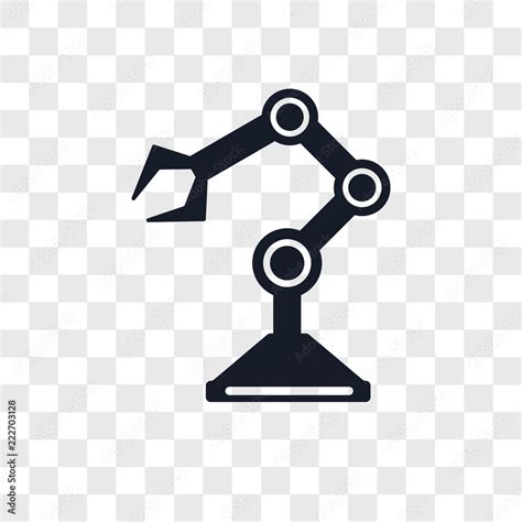 Vecteur Stock Robot Arm Icons Isolated On Transparent Background