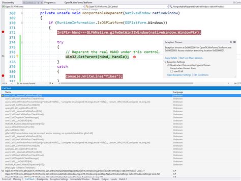 32 bit crashes · issue 10 · opentk glcontrol · github