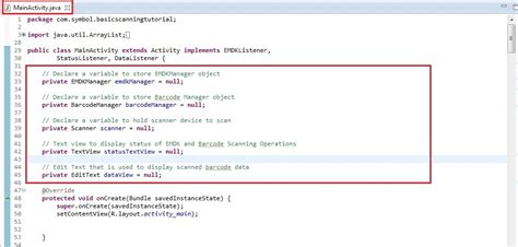 Basic Scanning Tutorial Using Barcode API Zebra Technologies TechDocs