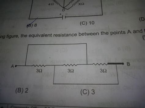 in the circuit shown the equivalent resistance betwee