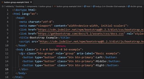 Bootstrap Button Group Bootstrap Tutorial Wikitechy