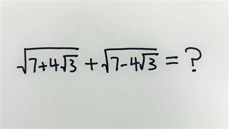 q211 math olympiad algebra perfect square formula nested radical removing square roots