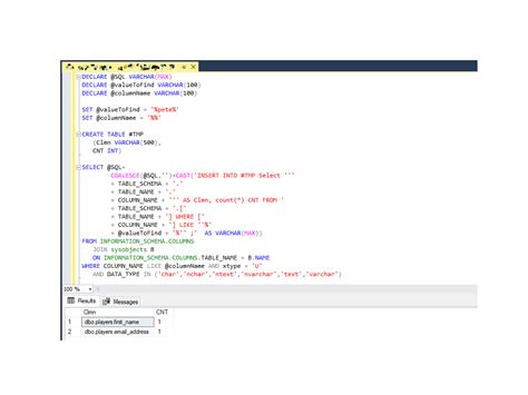 Find String In Tables In SQL Server SQL DBA Blog