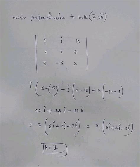 if vec a 2vec i 3vec j 6vec k and vec b 3vec i 6vec j 2vec k then vector