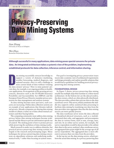 pdf privacy preserving data mining systems