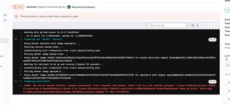 gitlab shared runner error cannot link to a non running container gitlab ci cd gitlab forum