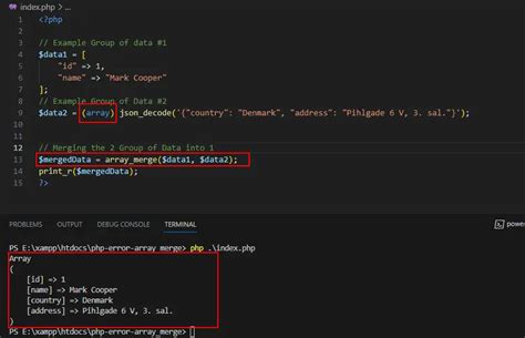 php fatal error uncaught typeerror array merge argument must be of type array [solved