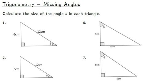 trigonometry missing angles