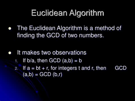 ppt euclidean algorithm powerpoint presentation free download id 6792362