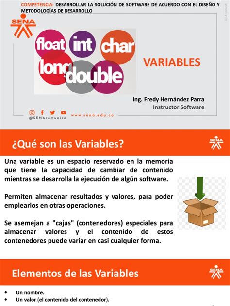 presentación 3 variables pdf variable informática lenguaje de programación