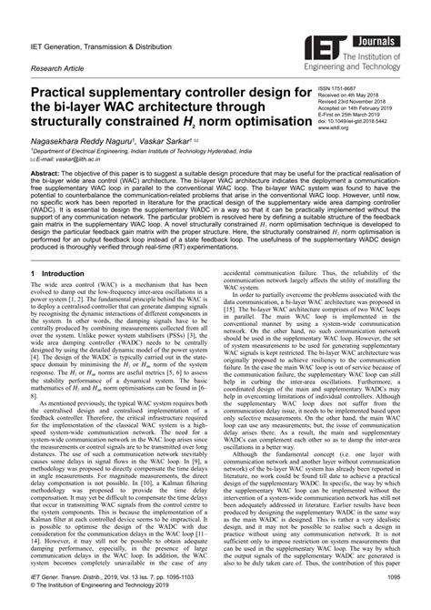 pdf practical supplementary controller design for the bi layer wac architecture through