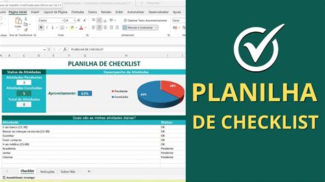 Como Montar Um Checklist No Excel Image To U