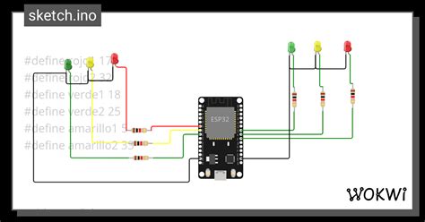 practica semaforo wokwi esp32 stm32 arduino simulator