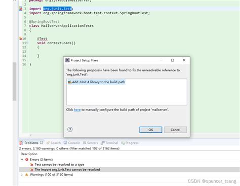 The import org junit Test cannot be resolved CSDN博客