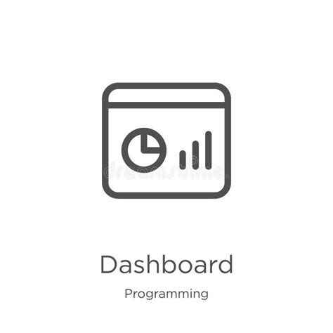 Vector Del Icono Del Tablero De Instrumentos De La Colección Programada Línea Fina Ejemplo Del