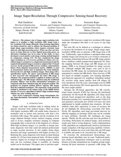 pdf image super resolution through compressive sensing based recovery