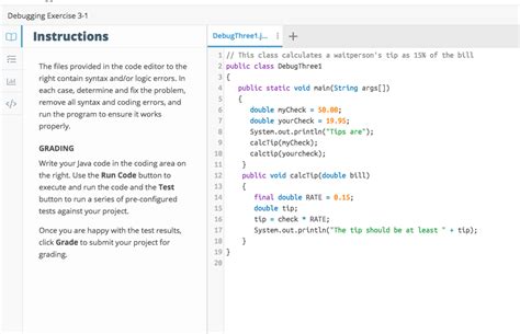 solved debugging exercise 3 1 叩 instructions debugthree1